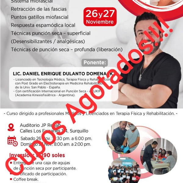 3er. Curso de Punción Seca - 26 y 27 de Noviembre