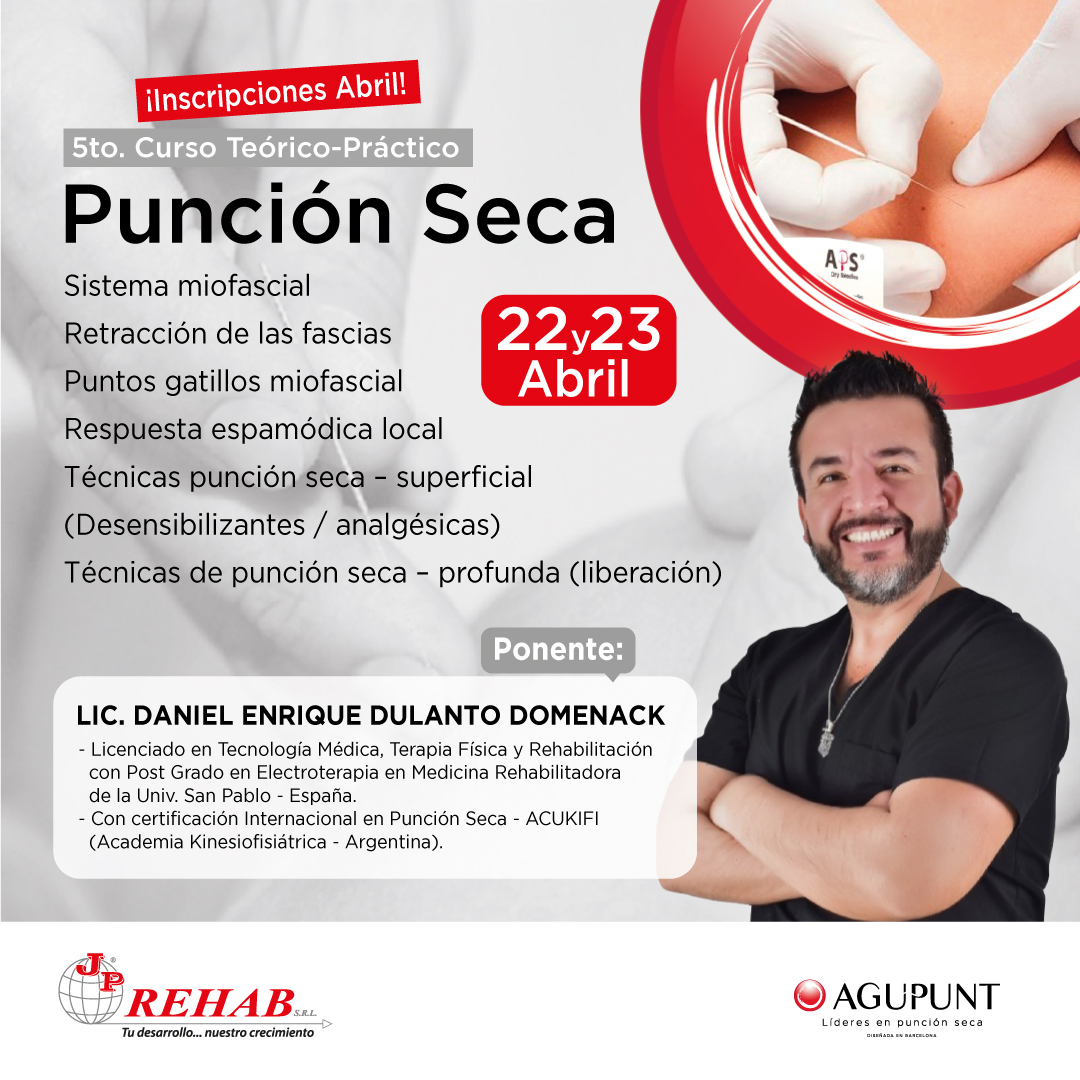 5to. Curso Teórico práctico de Punción Seca - 22 y 23 de Abril