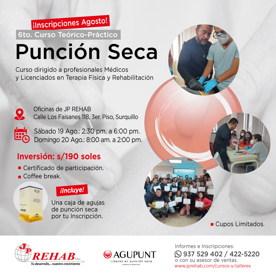 6to. Curso Teórico-Práctico Puncion Seca - 19 y 20 de Agosto